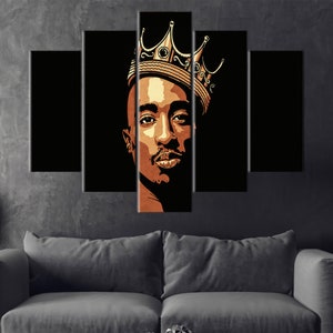 Tupac Shakur, Hip Hop Poster, Tupac Printed, 2pac Art Canvas, Famous ...