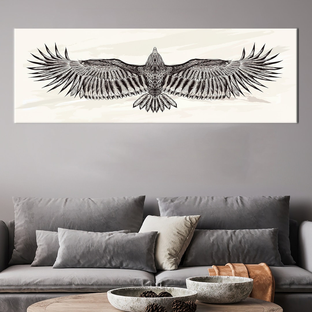 Condor Drawing, Bird Wall Art, Big Bird Art, Condor Flying Wall Art ...