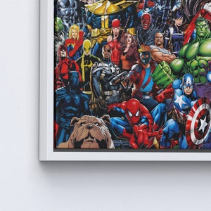 Marvel Heroes, Kids Art Canvas, Super Heros Canvas, Boy Room Wall Decor ...