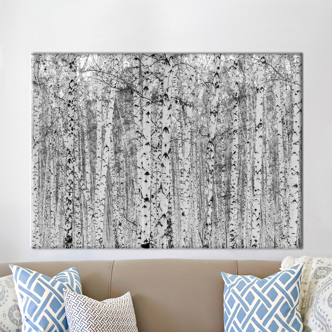 Birch Forest, Birch Forest Wall Art, Birch Forest Landscape Artwork ...