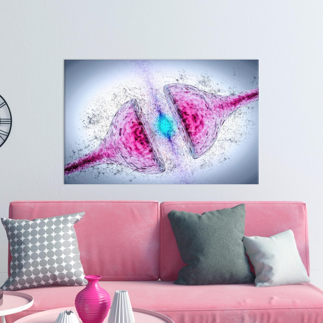 Science Canvas Gift, Science Neurology Brain Wall Hanging, Synapses ...