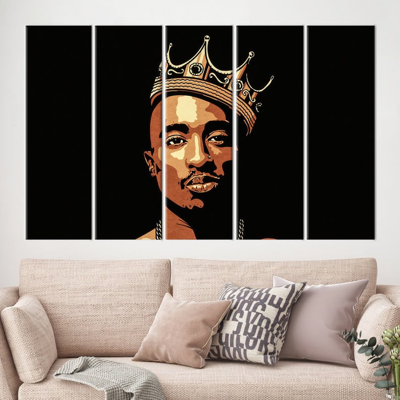 Tupac Shakur Hip Hop Poster Tupac Printed 2pac Art Canvas - Etsy
