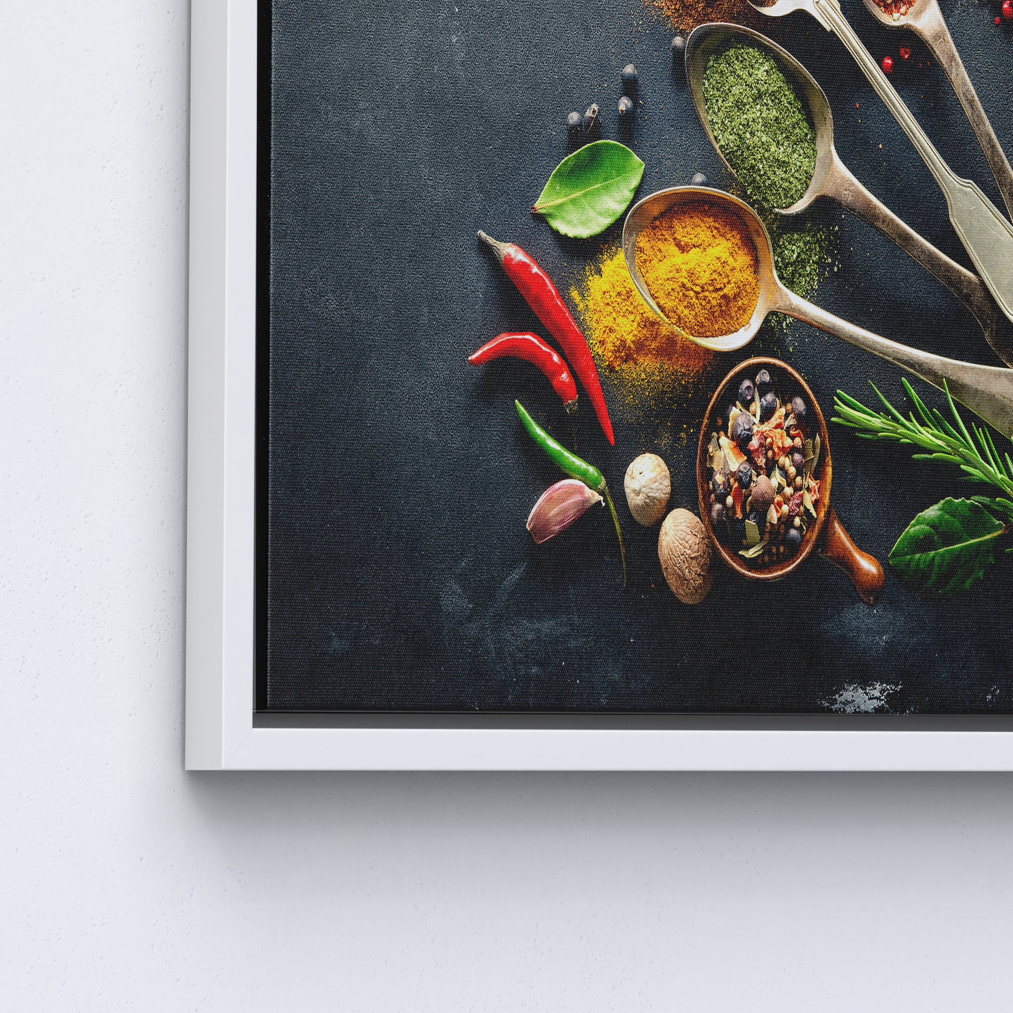 Spices, Food Wall Decor, Spices Printed, Indian Spices Artwork, Dinning ...