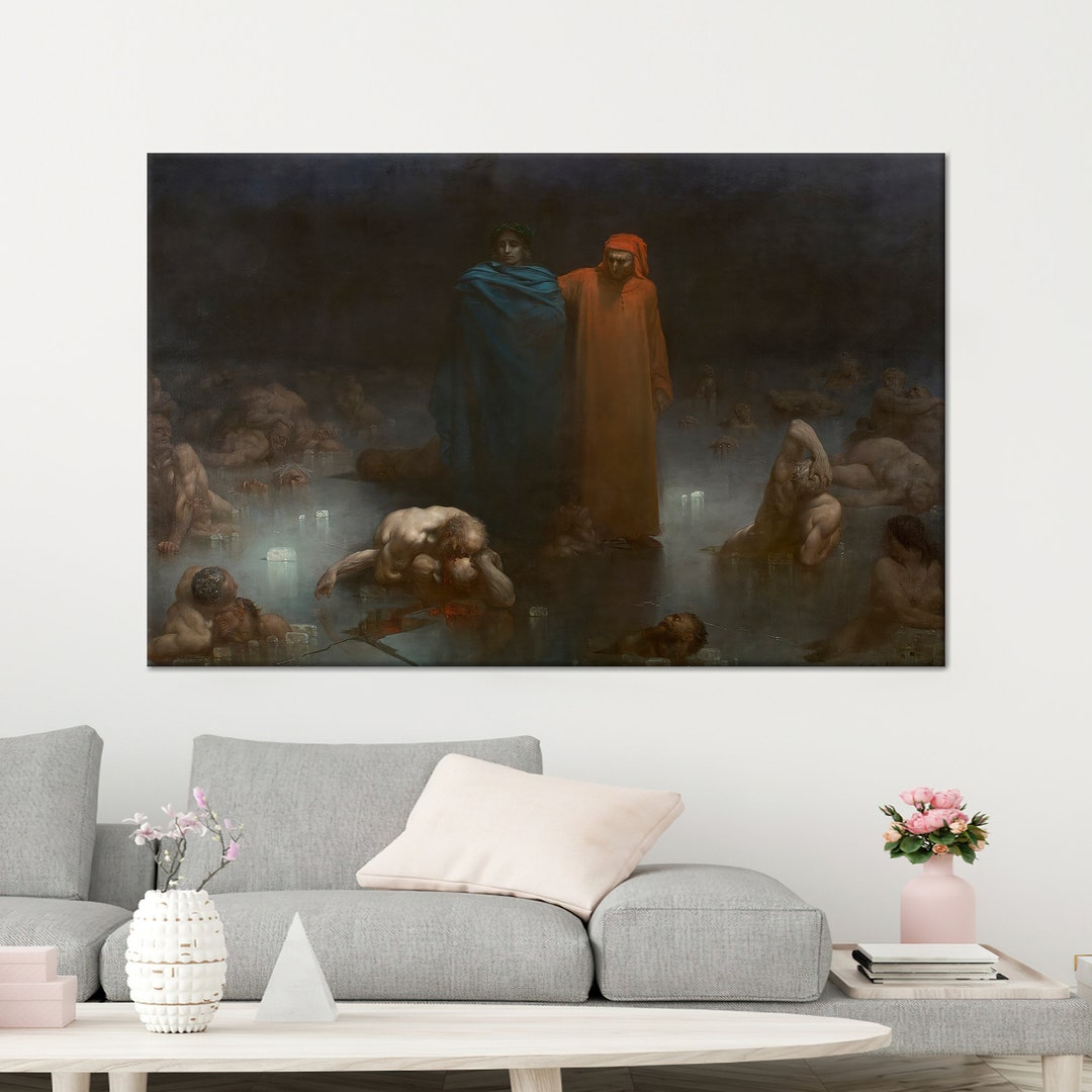 Famous Printed, Dante and Virgil Wall Decor, Virgil Poster, Modern ...