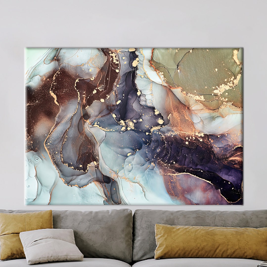 Modern Marble Wall Art, Abstract Art Canvas, Modern Art Canvas ...