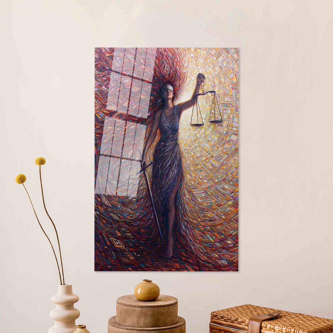 Scales of Justice Wall Decor, Home Decor, Modern Wall Art, Goddess of ...