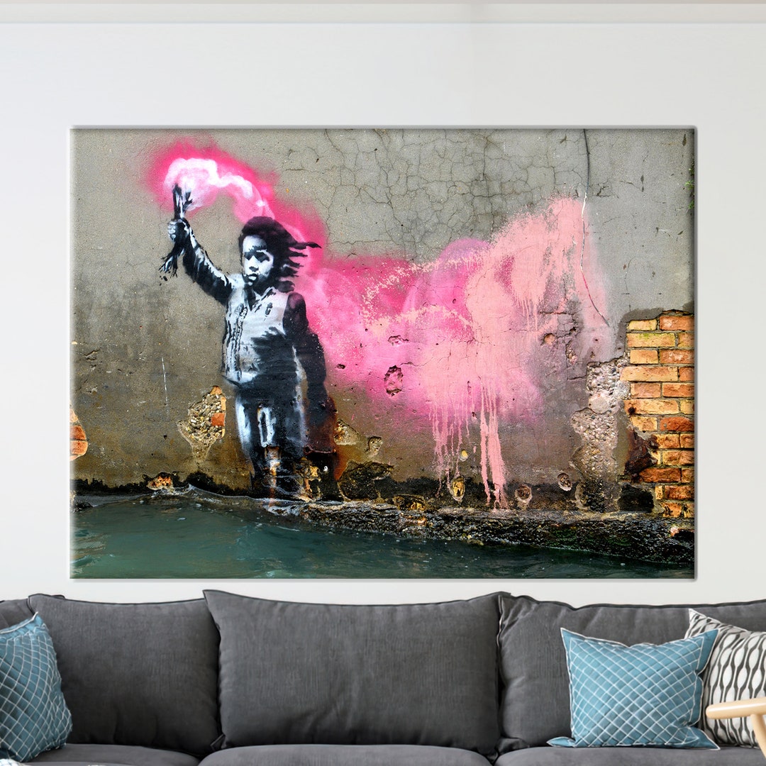 Banksy Migrant Child, Migrant Child Wall Art, Banksy Child Poster ...