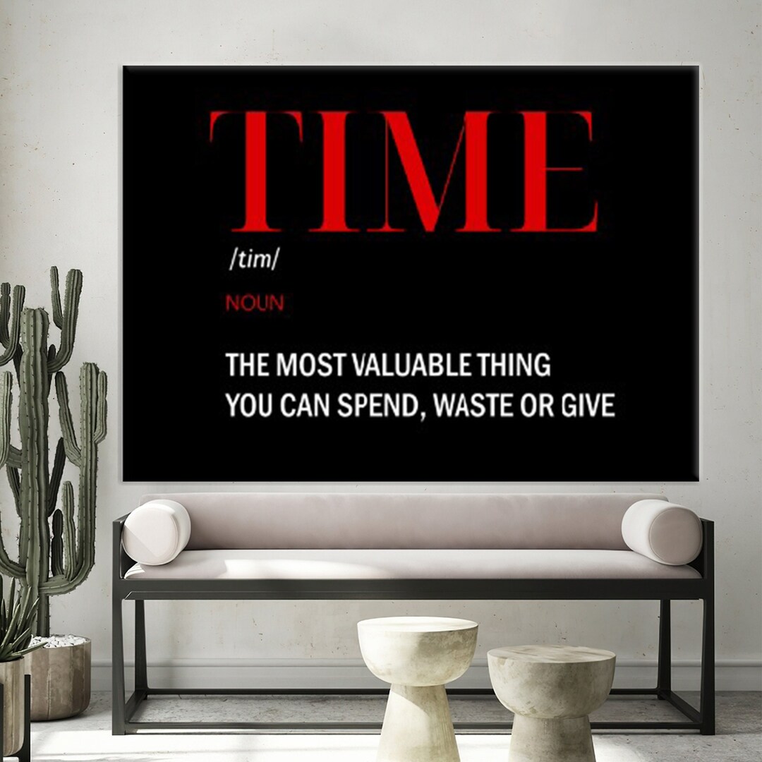 Time Definition Wall Art Quote Wall Art Inspirational - Etsy
