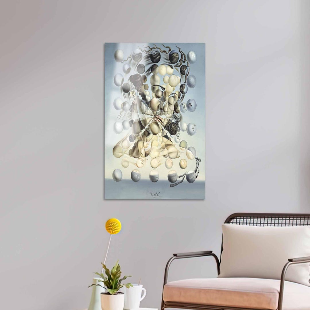 Salvador Dali Tempered Glass Wall Art: Surreal Floating Spheres ...