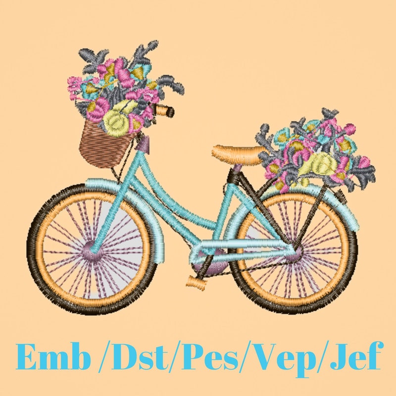 Bike Embroidery - Etsy