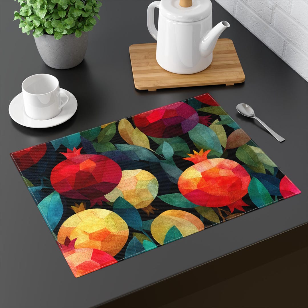 Vibrant Fruits Placemat - Colorful Table Decor, Kitchen Accessory, Gift ...