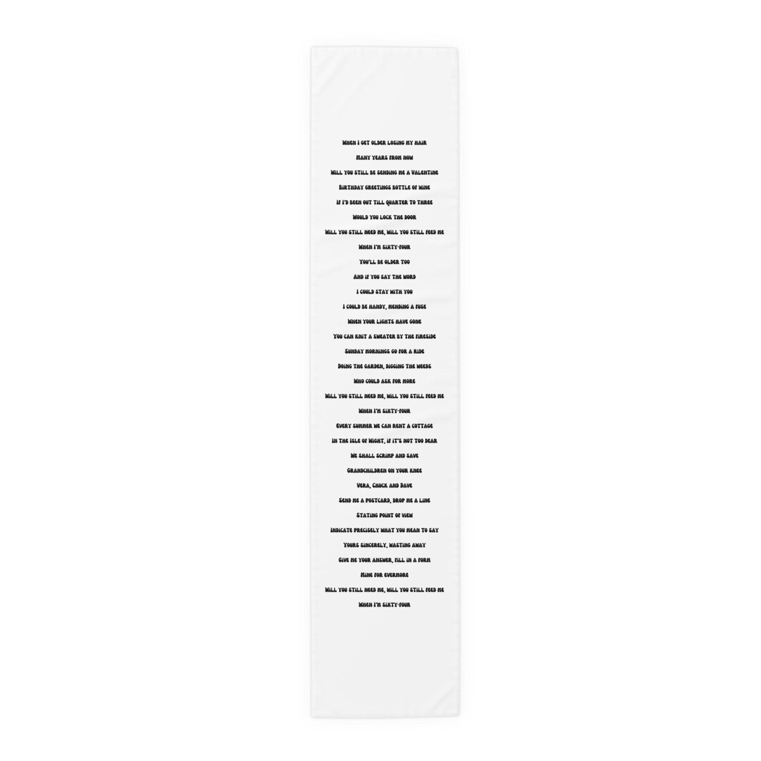 Happy Birthday! 64 Beatles Song 64 Table Runner - Etsy
