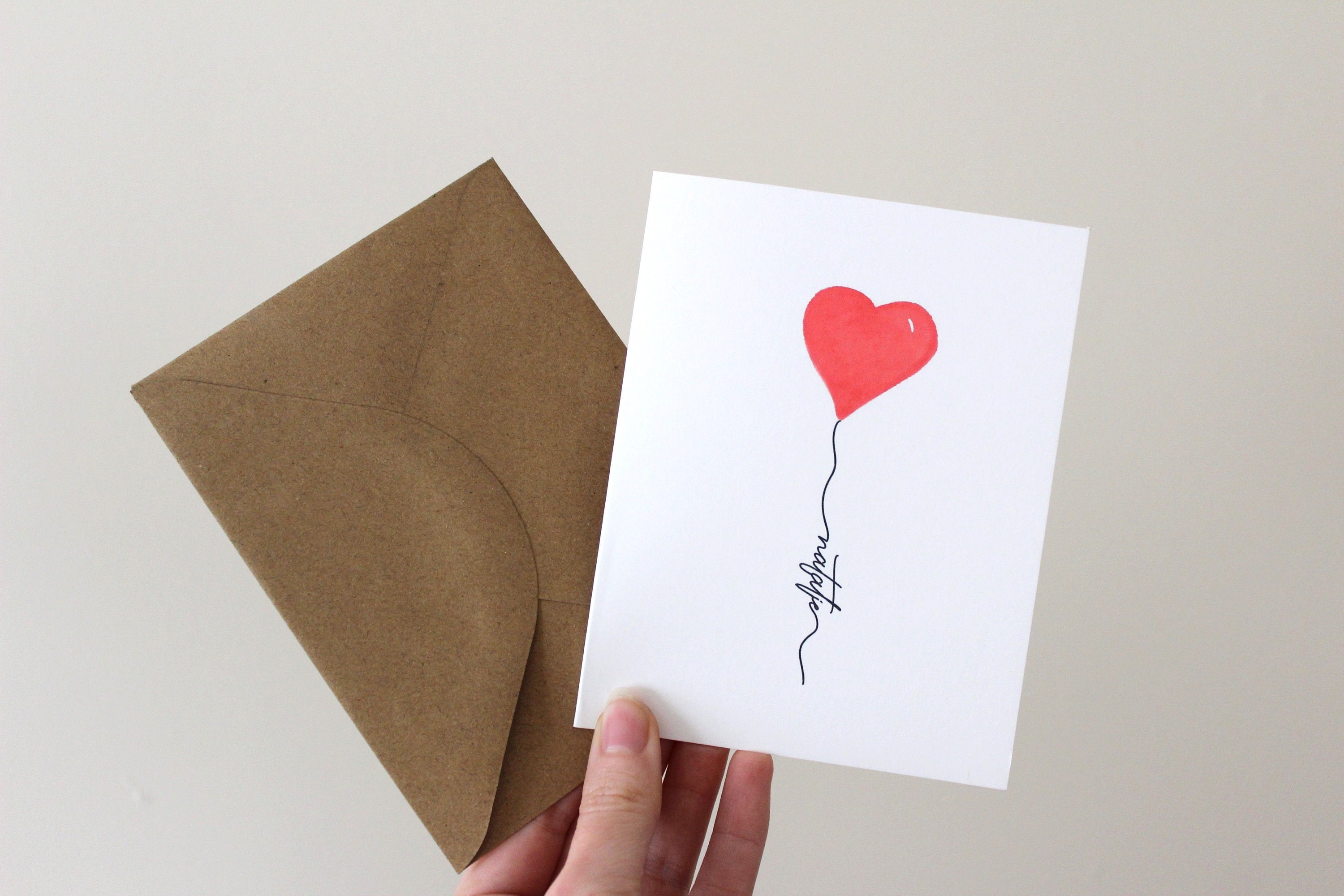 Personalized Heart Card Personalization Cards Custom Cards Heart ...