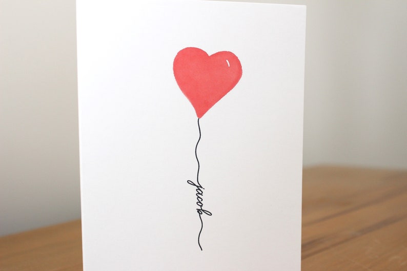 Personalized Heart Card | Personalization Cards | Custom Cards | Heart ...