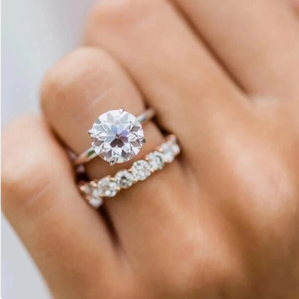 Moissanite Wedding Set - Etsy