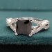 Princess Black Onyx Ring, 2 CT Princess Cut Dainty Black Solitaire Ring ...