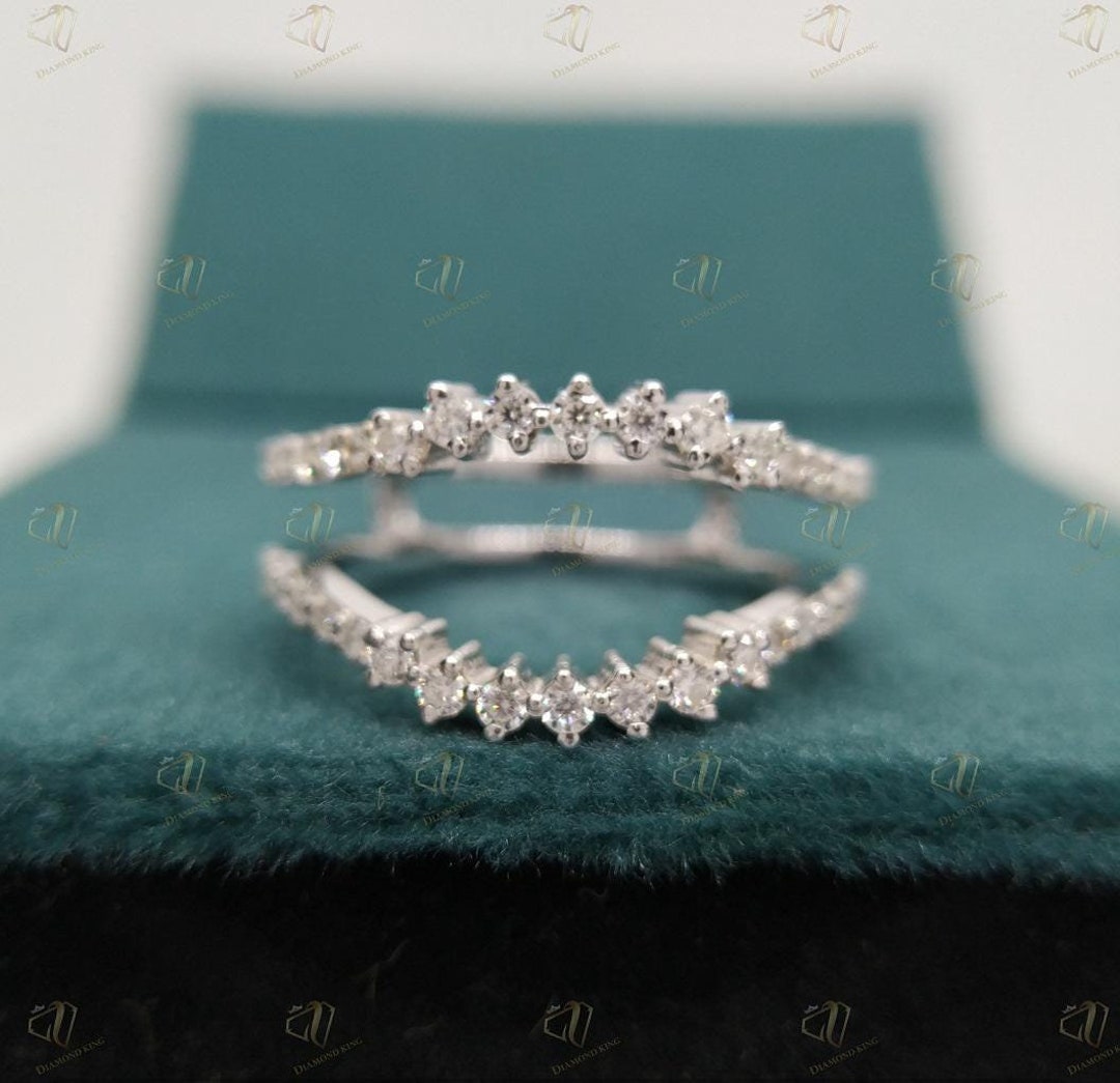 Moissanite Enhancer Ring Wrap Guard, Diamond Wraps for Ring, Enhancer ...