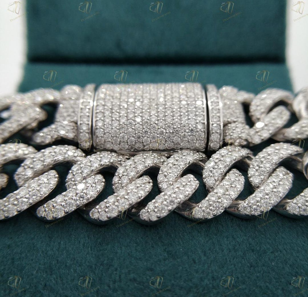 Miami Cuban Link Bracelet , Luxury Bracelet , Solid 925 Sterling Silver ...