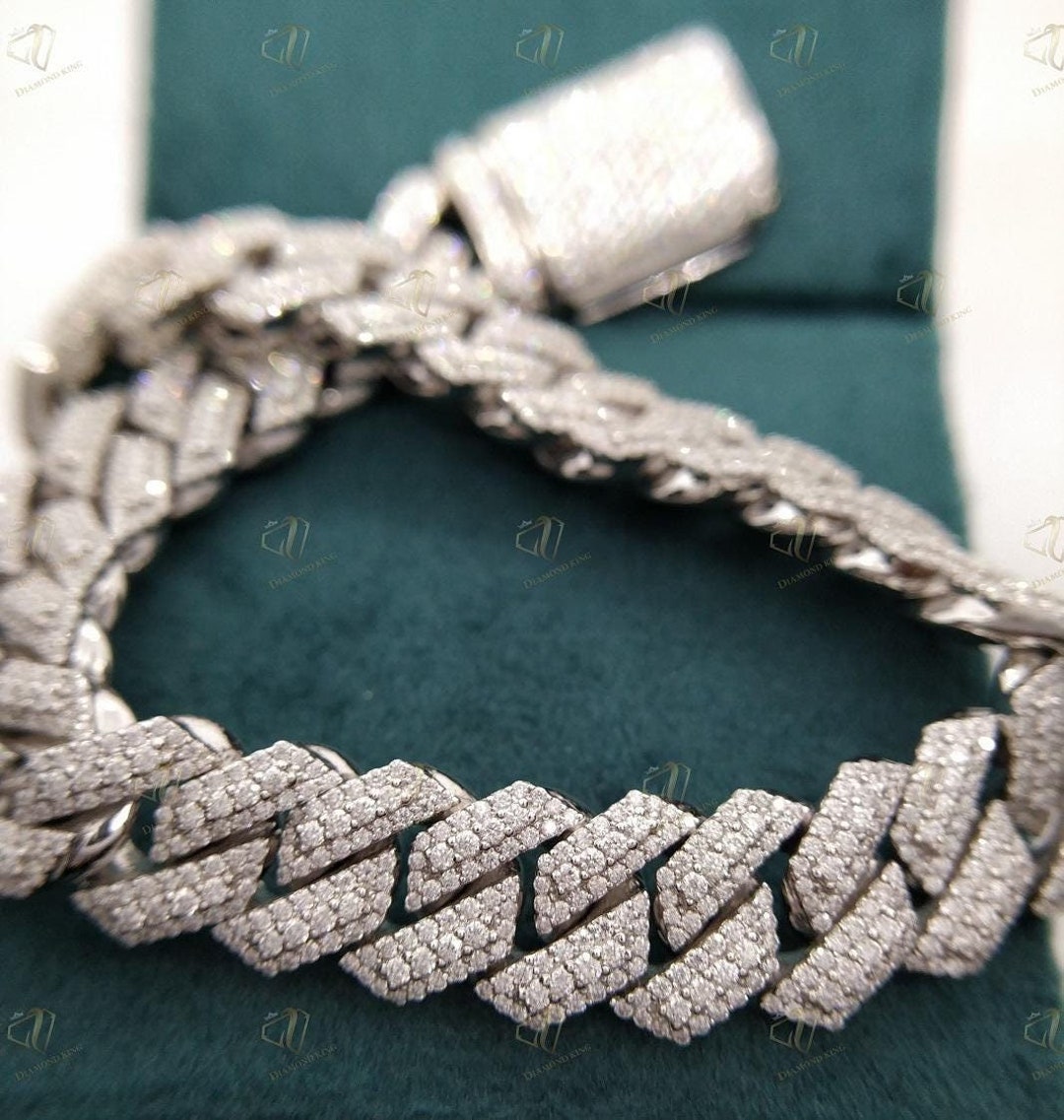 Miami Cuban Link Bracelet, Solid 925 Sterling Silver , Rapper , Cuban ...
