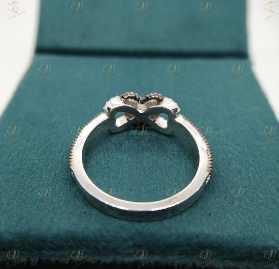 Infinity ring in black anchor heart ring two tone store