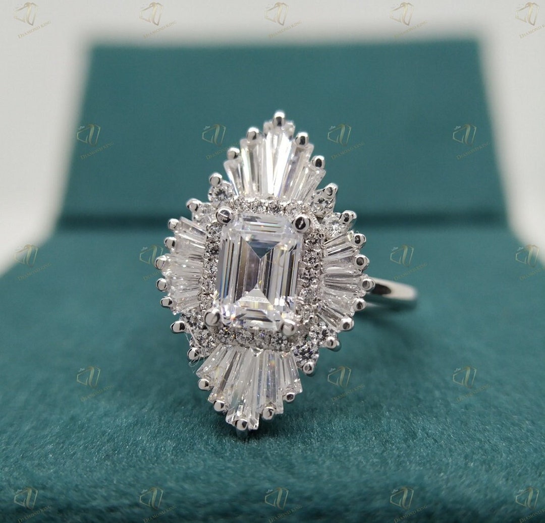 Star Burst Diamond Ring, Engagement Ring, Floral Ring, Sunburst Ring ...