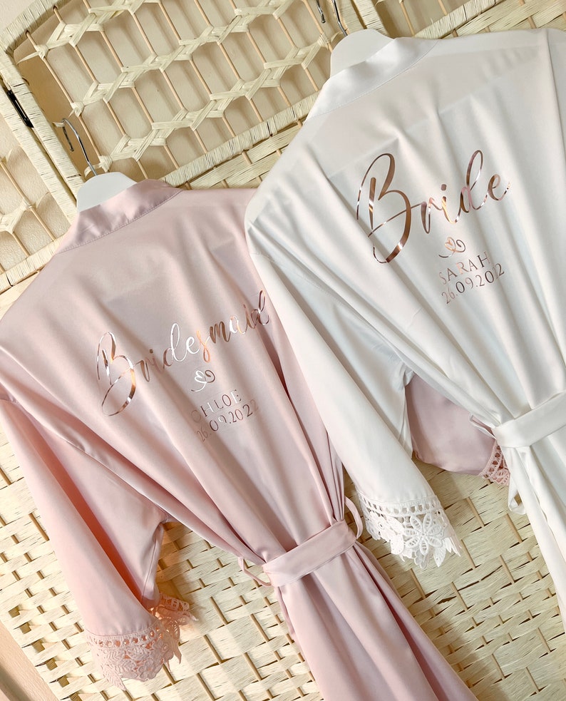 Personalised Bridal Robe Wedding Dressing Gown Brides Gift - Etsy