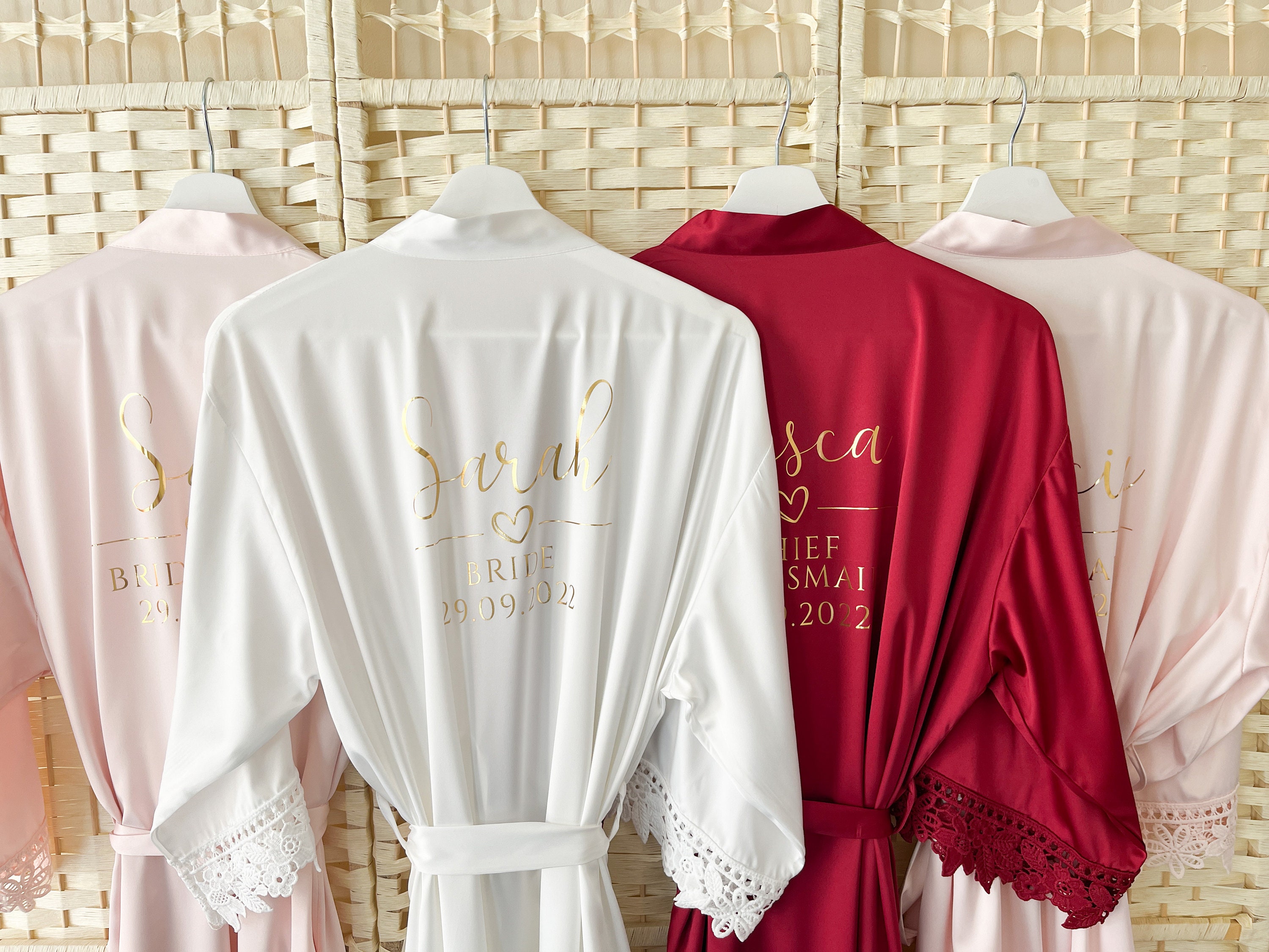 Personalised Bridal Robe Bridesmaid Robe Wedding Dressing - Etsy UK
