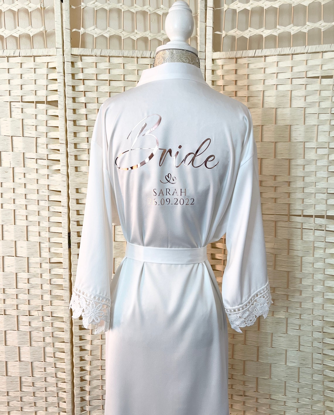 Personalised Bridal Robe Wedding Dressing Gown Brides Gift - Etsy