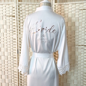 Personalised Bridal Robe: Wedding Dressing Gown, Brides Gift - Etsy
