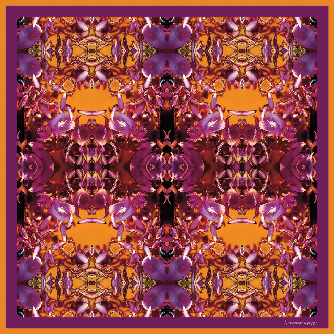 Luxury Silk Scarf the Lotus Glows - Etsy