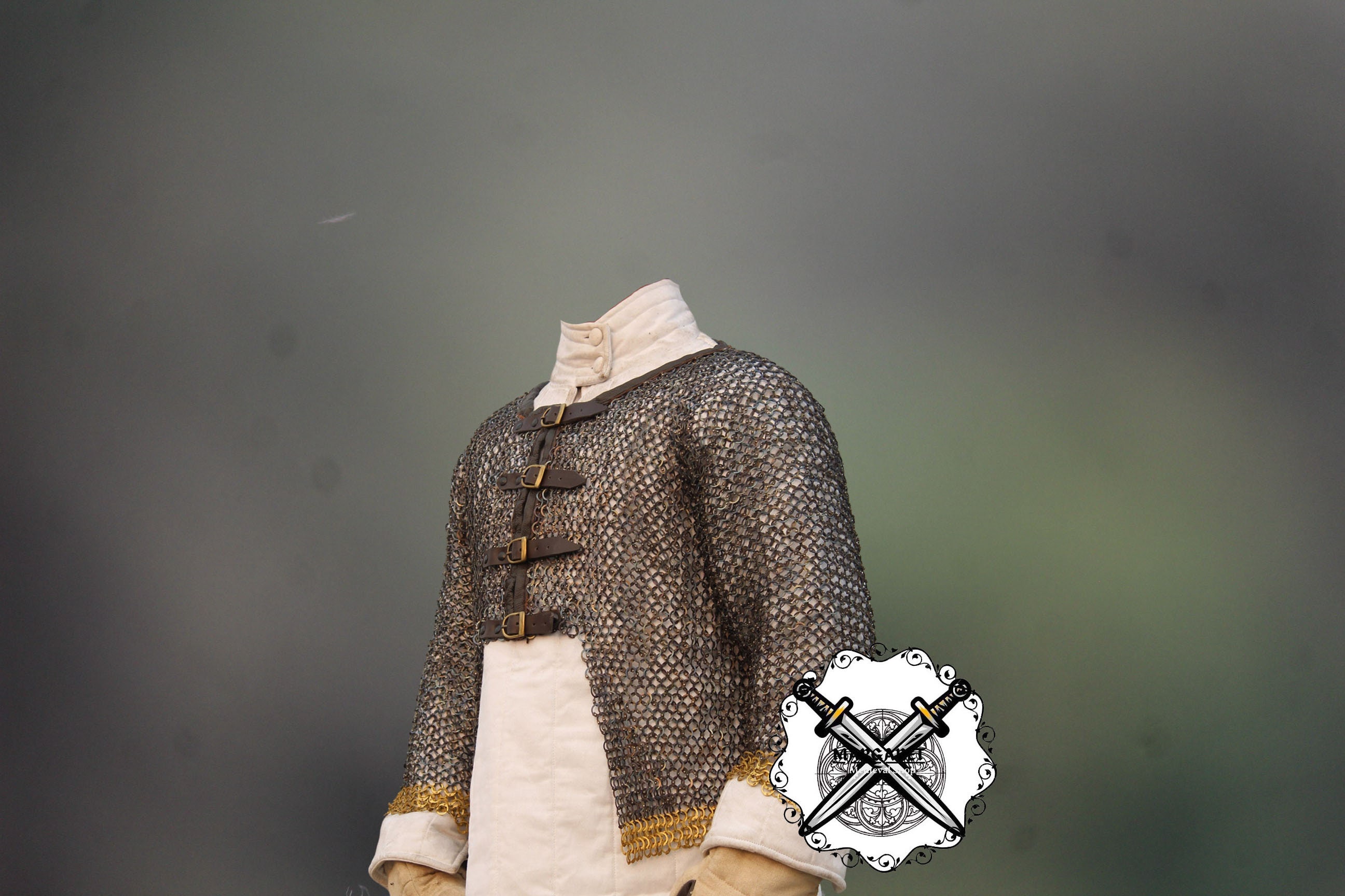 Chainmail Half Body Titanium Haubergeon 9MM Every Ring Dome - Etsy