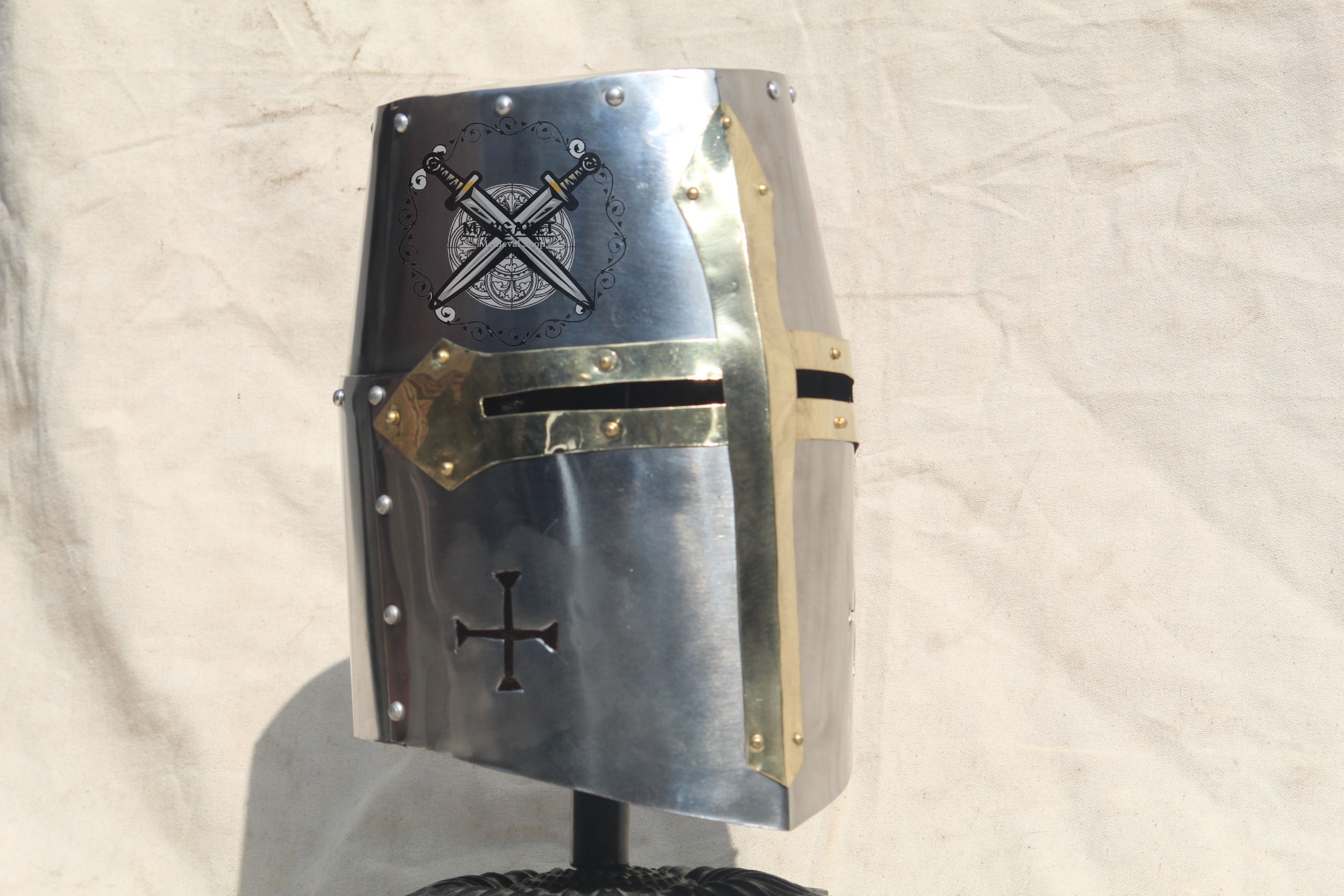 Crusader Helmet Medieval Templar Crusader Knight Armor Helmet Medieval ...