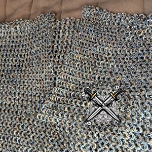 Titanium Chainmail Hauberk 6mm Flat Ring Every Ring Dome Riveted ...
