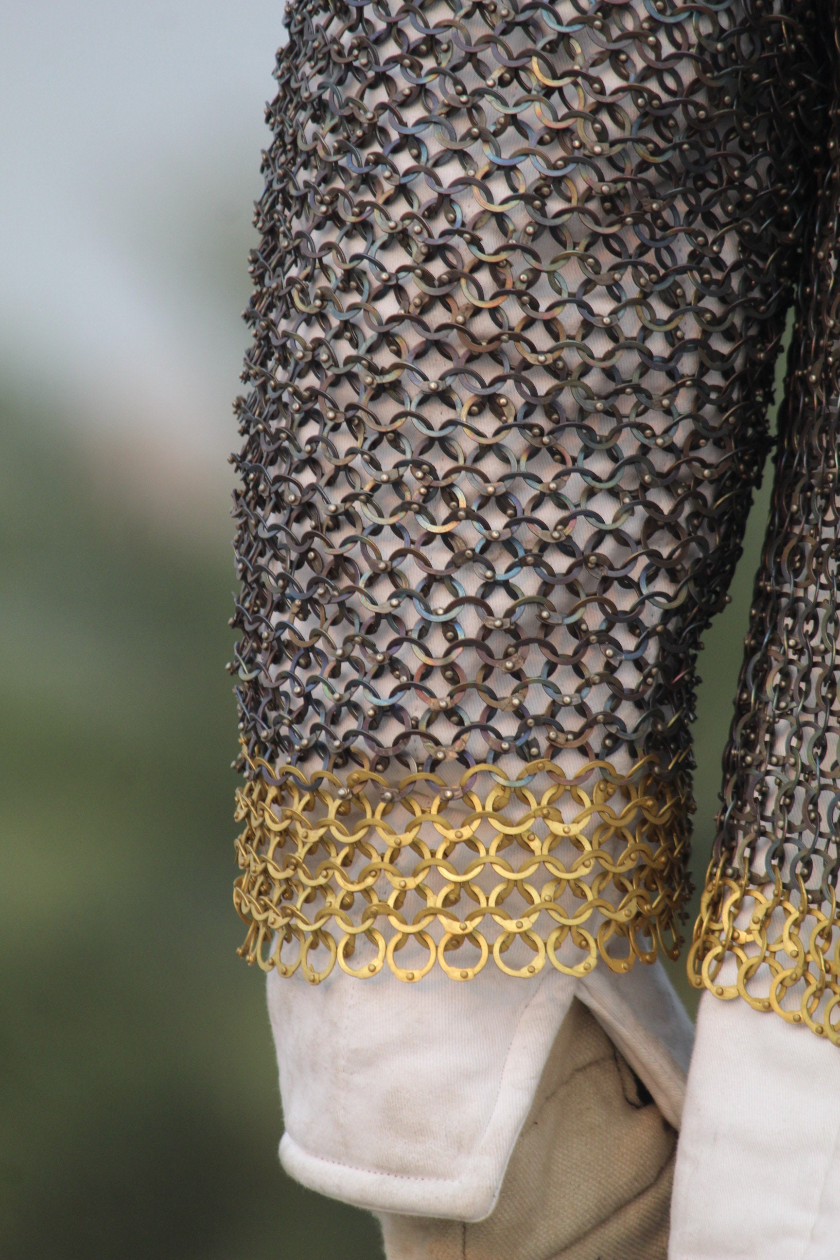 Chainmail Half Body Titanium Haubergeon 9MM Every Ring Dome - Etsy