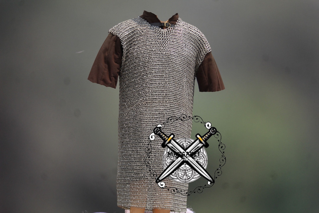 Aluminum Chainmail Shirt Chainmail Hauberk Medieval Armor Maille Shirt ...