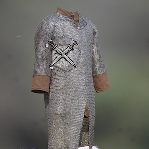 Titanium Chainmail Hauberk 6mm Flat Ring Every Ring Dome Riveted ...