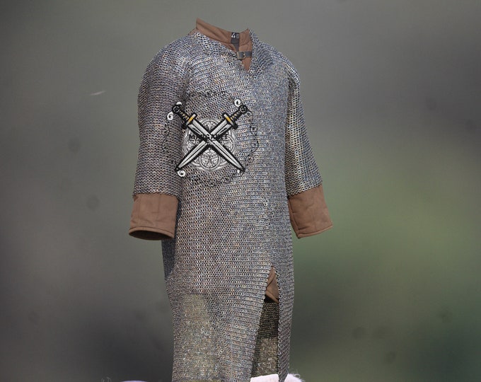 Titanium Chainmail Hauberk 6mm Flat Ring Every Ring Dome Riveted ...