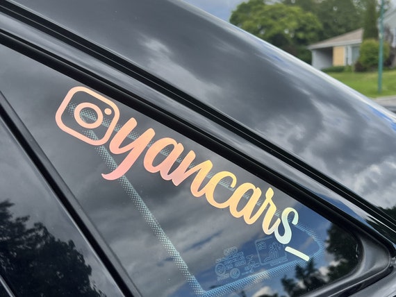 Custom Instagram Username Handle Car Sticker IG Car Sticker | Etsy