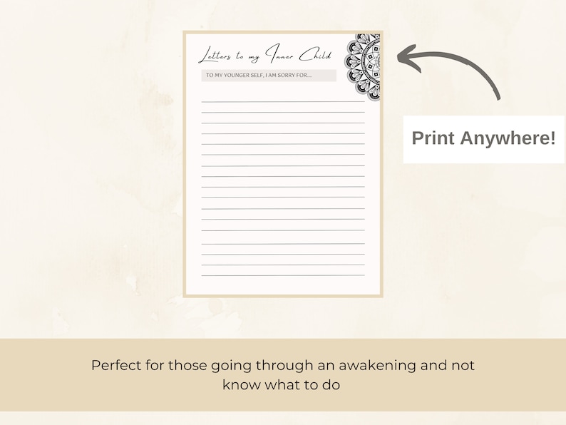 Editable Inner Child Letter , Commercial Inner Child Healing Shadow ...