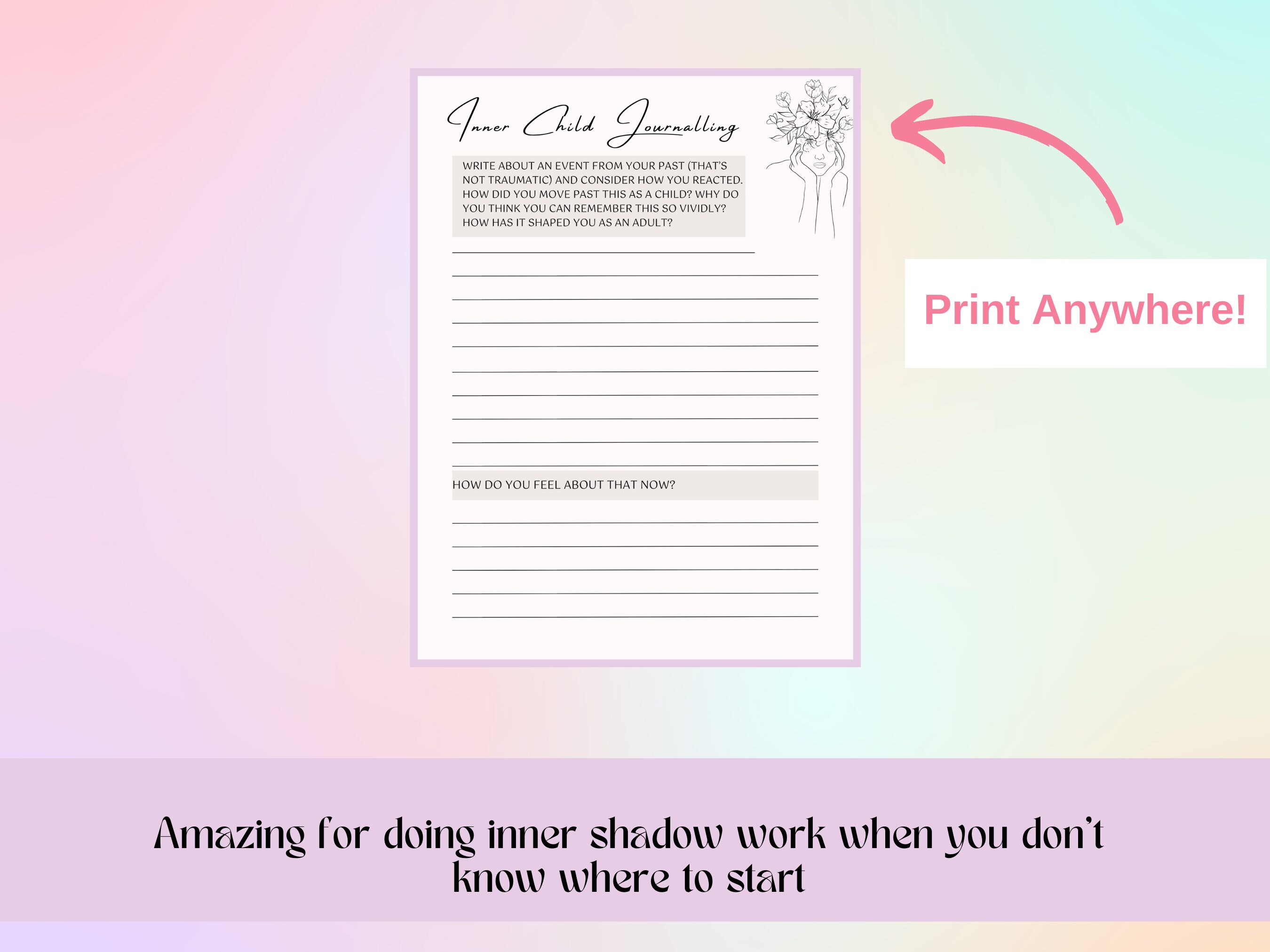 Inner Child Shadow Work Journal Prompts Printable Workbook - Etsy