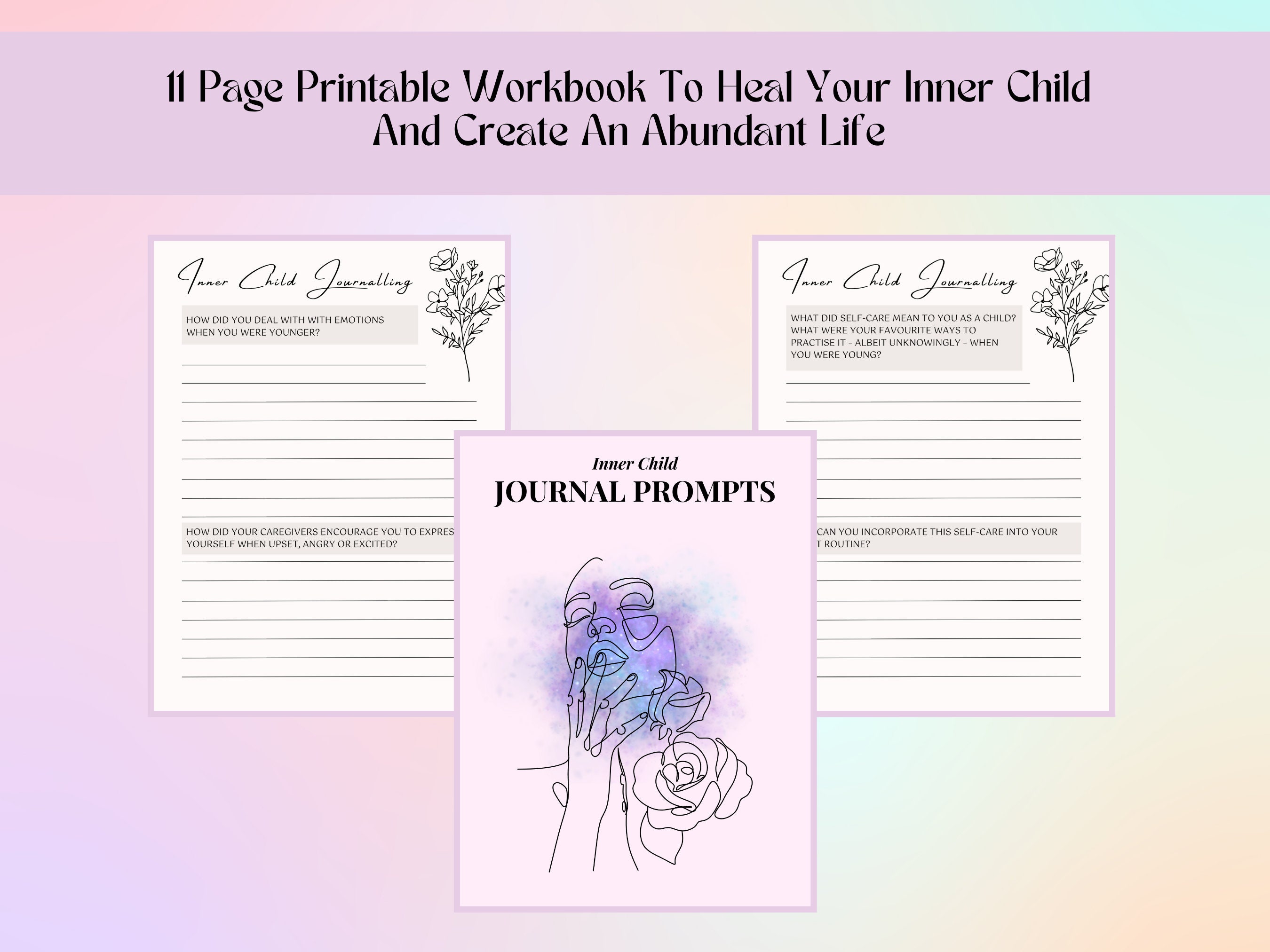 Inner Child Healing Shadow Work, Journal Prompts, Printable Workbook ...
