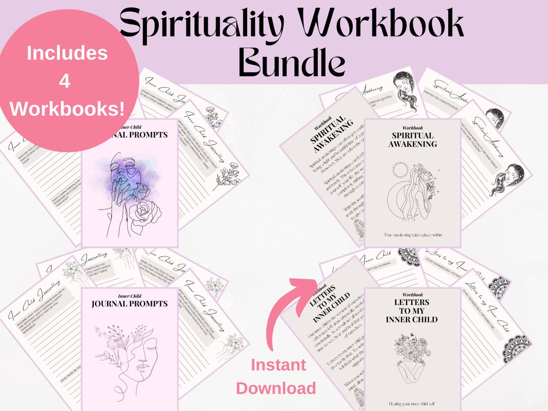 Spirituality Workbook Bundle, Inner Child Shadow Work Bundle,easy ...
