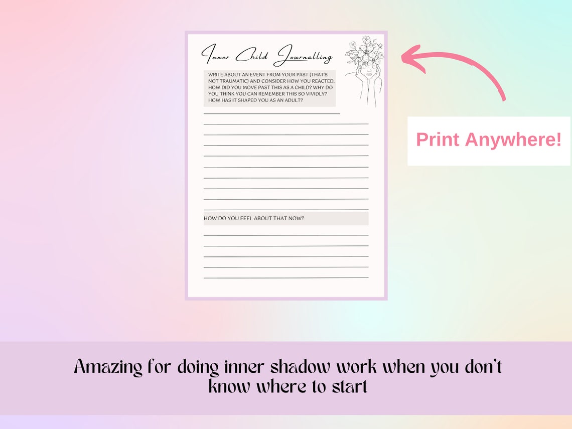 Inner Child Shadow Work Bundle Journal Prompts Printable - Etsy