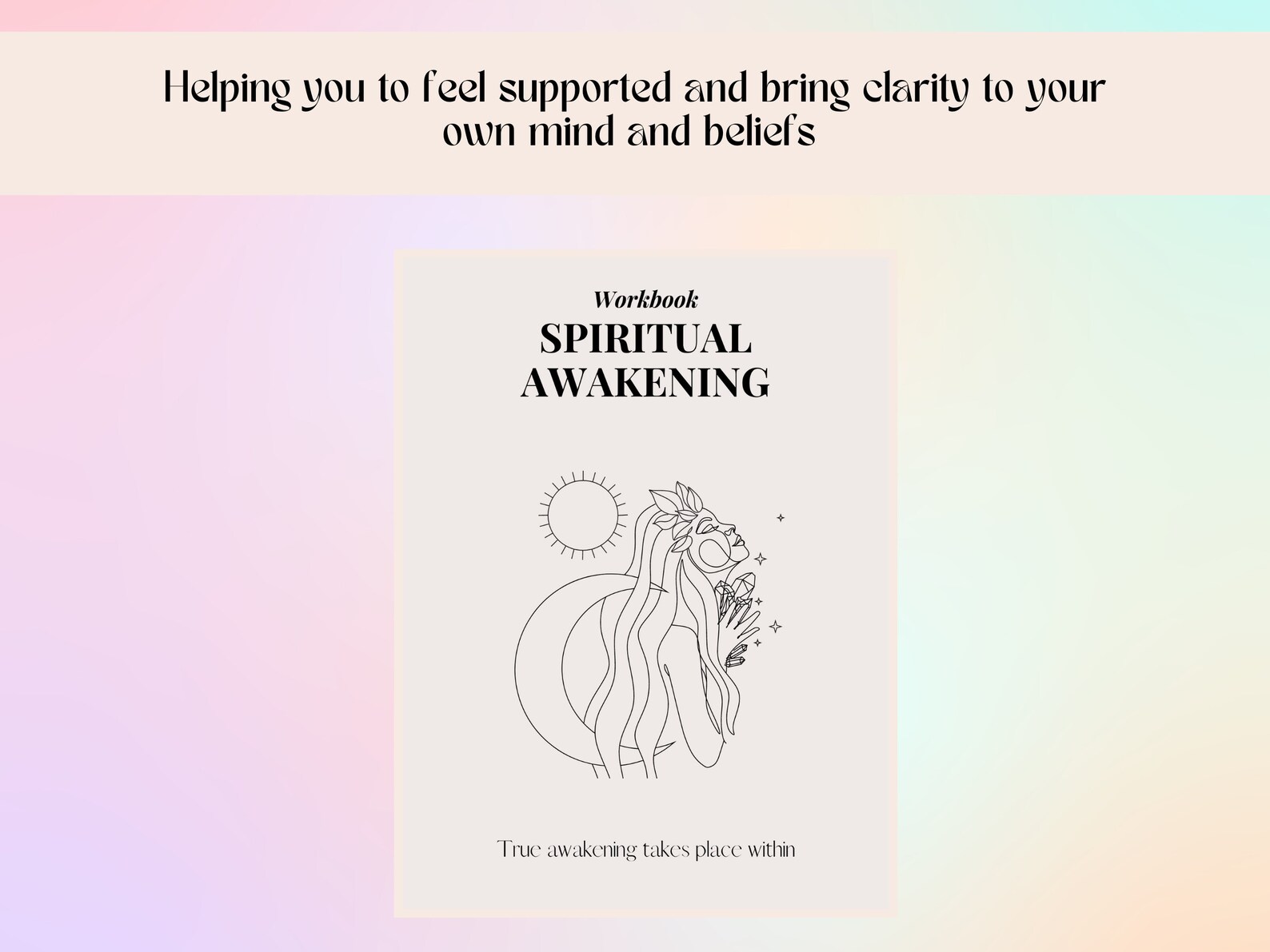 Spiritual Awakening Workbook Printable for Self Discovery, Anxiety ...