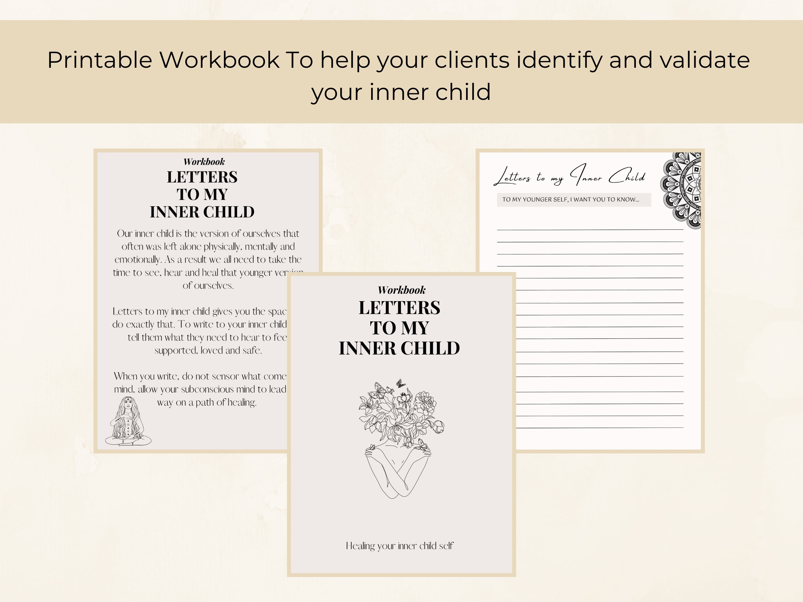 Editable Inner Child Letter , Commercial Inner Child Healing Shadow ...