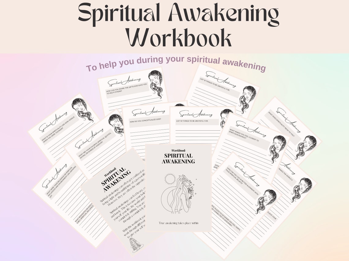 Spiritual Awakening Workbook Printable for Self Discovery, Anxiety ...