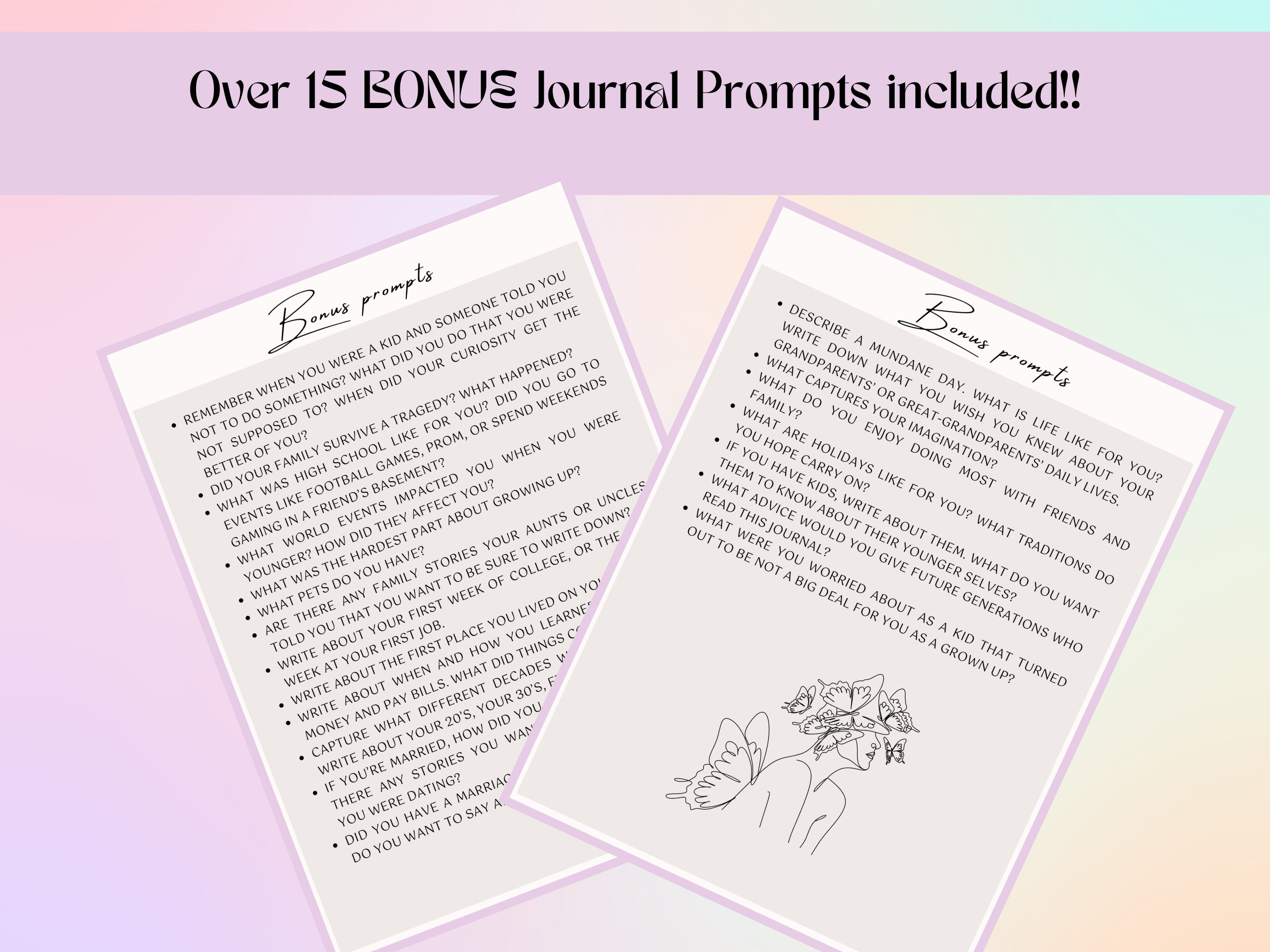 365 Journal Prompts for Beginners, Journal Prompts Bundle, Healing ...