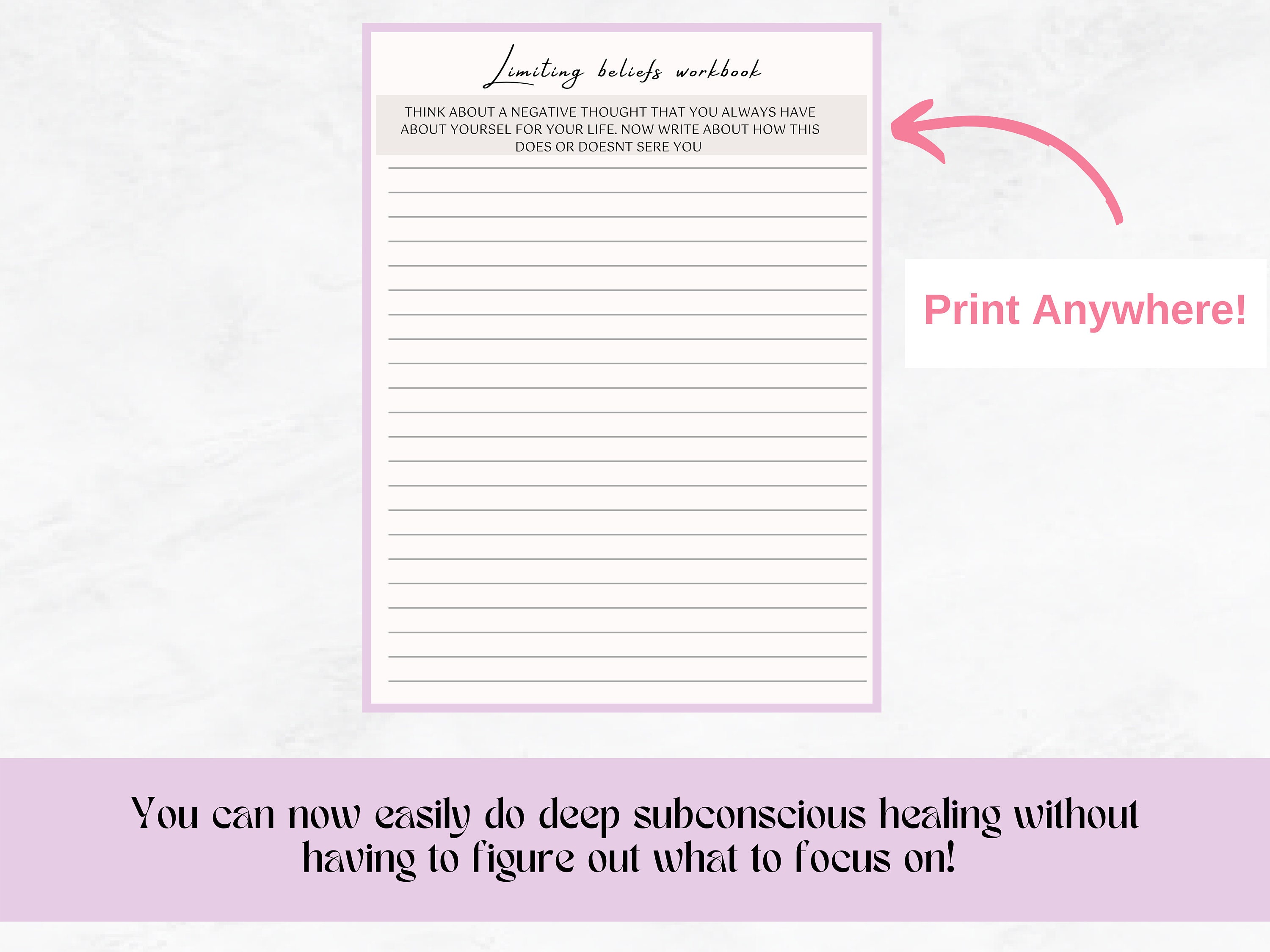 Limiting Beliefs Journal , Belief System Journal, Re-writing, Journal ...