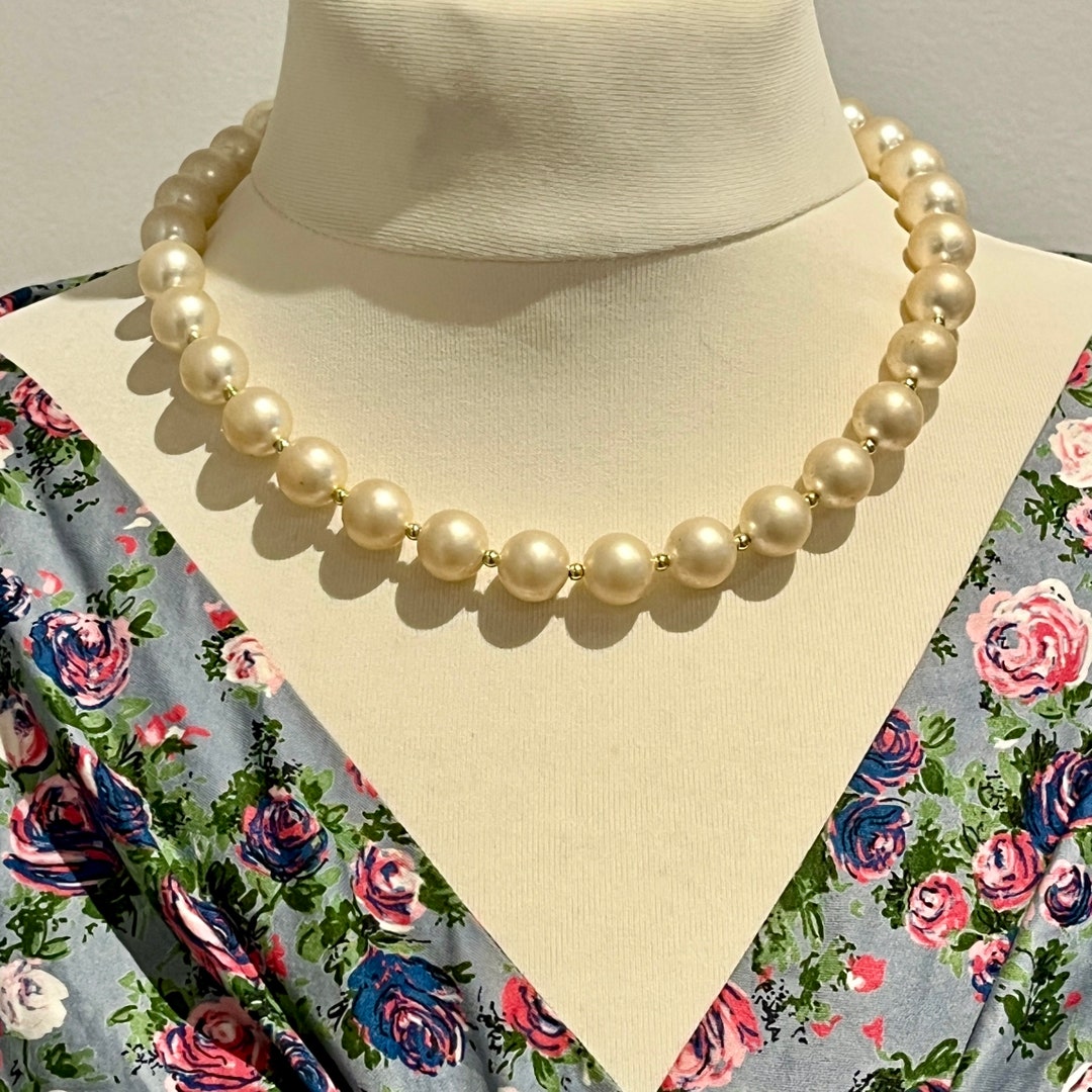 String of Large Faux Pearls - Etsy
