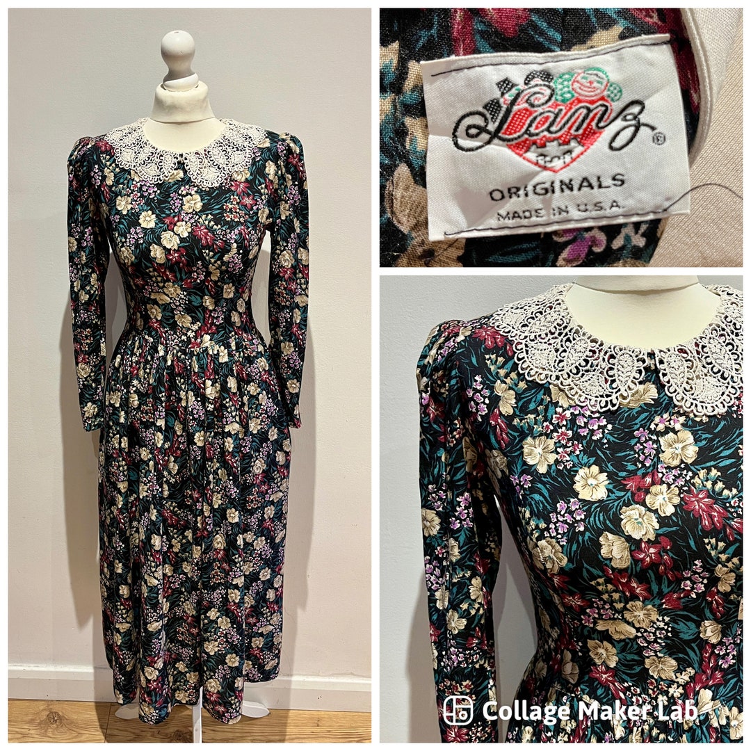 Vintage Floral Lanz Cottagecore Prairie Dress Small UK 8 - Etsy